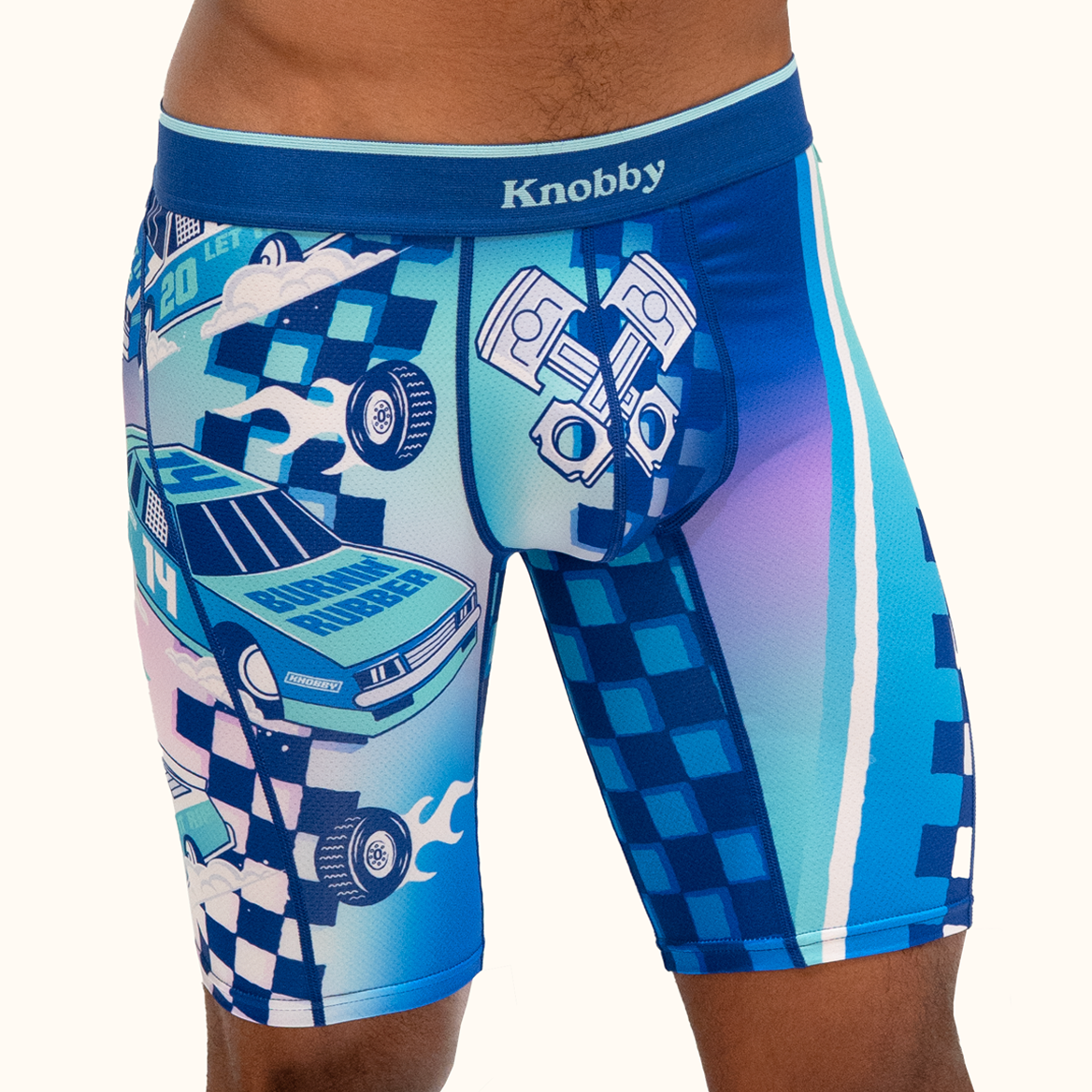 Shop Racing-Inspired Men's Long-Leg Underwear | Knobby