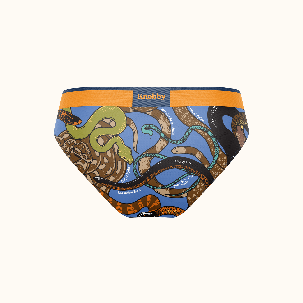 Shop Aussie Snake Print Women's TENCEL™ Bikini | Knobby Underwear