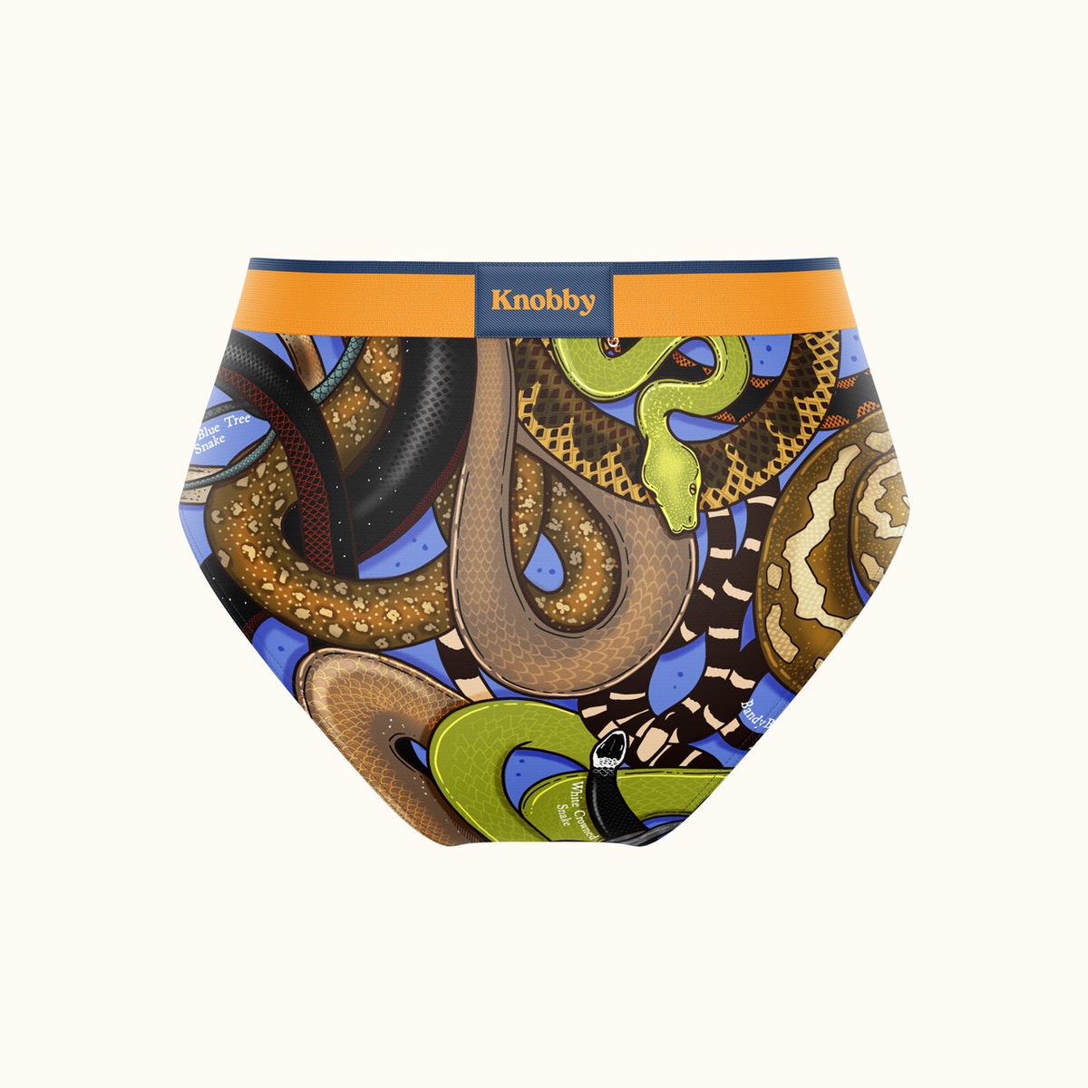 Shop Aussie Snake Print Women's High-Waisted Classic Bikini | Knobby Underwear